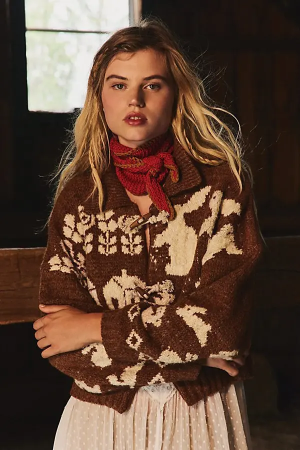 Free People Edith Bandana At - Red