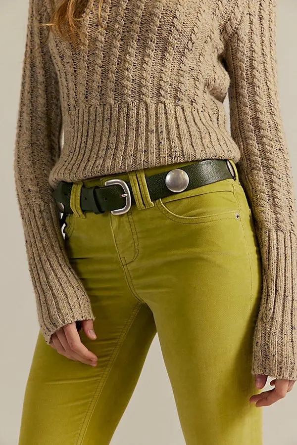 Free People Rhea Leather Studded Belt