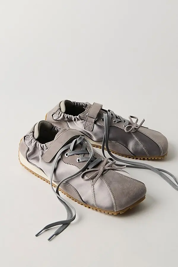GRACE Jaz Lace-up Sneakerinas With Bow Detailing
