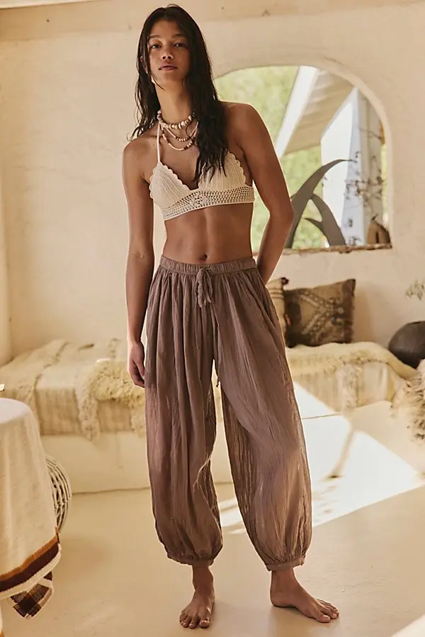 Free People Playa Party Balloon Pants - Dusted Cocoa