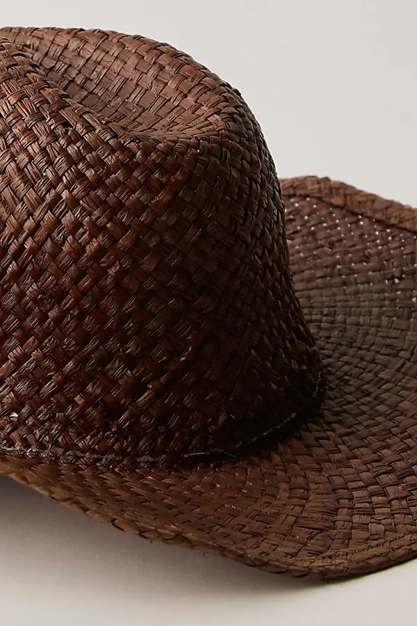 Free People Beachside Rafia Cowboy Hat