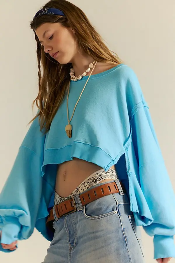 We The Free Camden Cropped Sweatshirt - Splish Splash