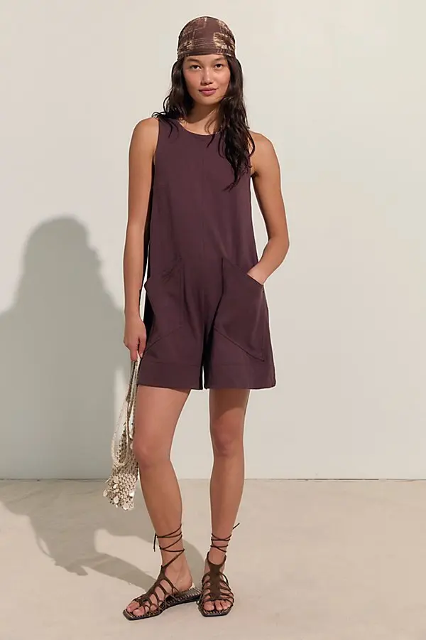 Free People Elliot Playsuit By - Fudge