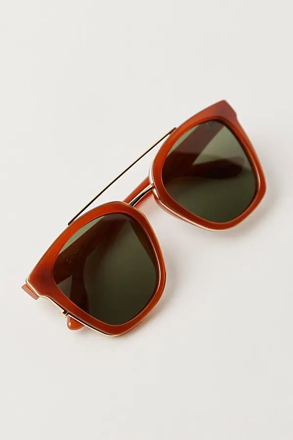 Free People Chloe Polarized Aviator Sunglasses