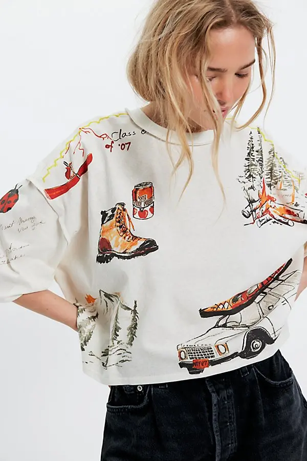 We The Free Mountain View Graphic Cropped T-shirt