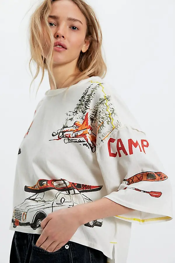 We The Free Mountain View Graphic Cropped T-shirt