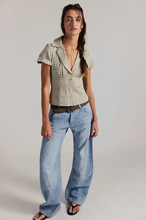 We The Free Fitted Collared Button-front Shirt