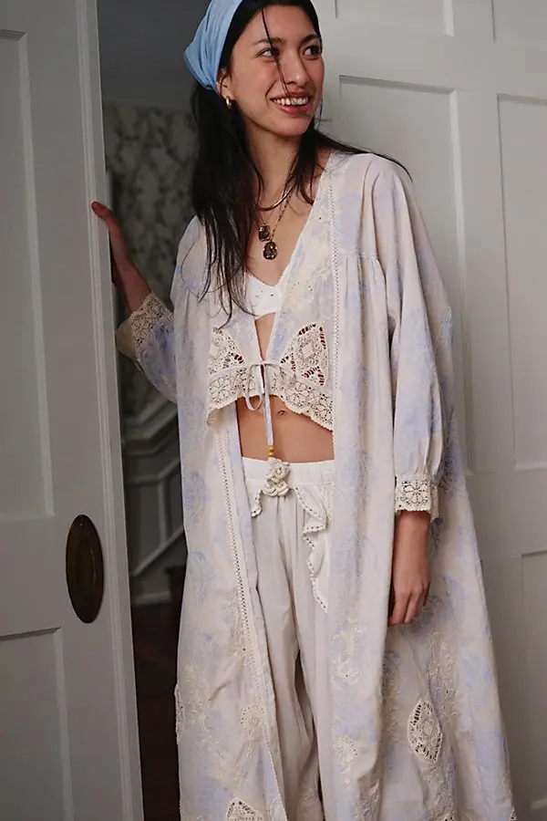 INTIMATELY Loved You First Bed Jacket - Tea Combo