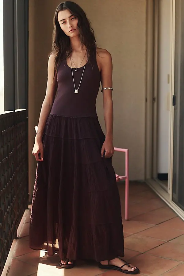 Free People Set Sail Maxi Dress - Fudge