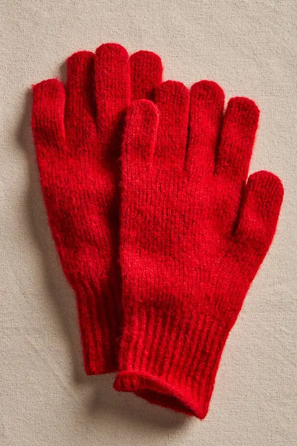 Free People Cashmere Blend Gloves With Ribbed Trim