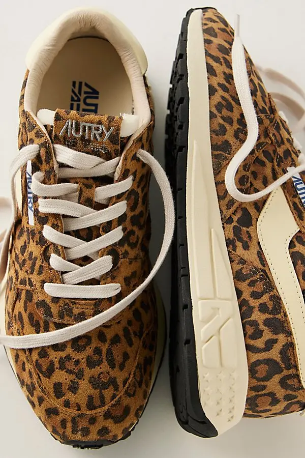 AUTRY Reelwind Low Leopard Print Sneakers - Neutral