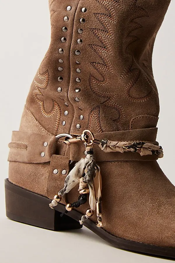 Free People Braided Boot Charm With Fringe Detailing