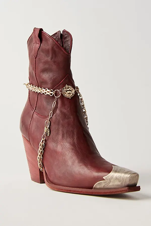 Free People Western Boot Harness With Charms - Gold