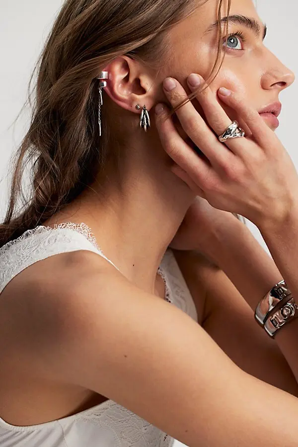 Free People Naomi Ear Cuff Set - Silver