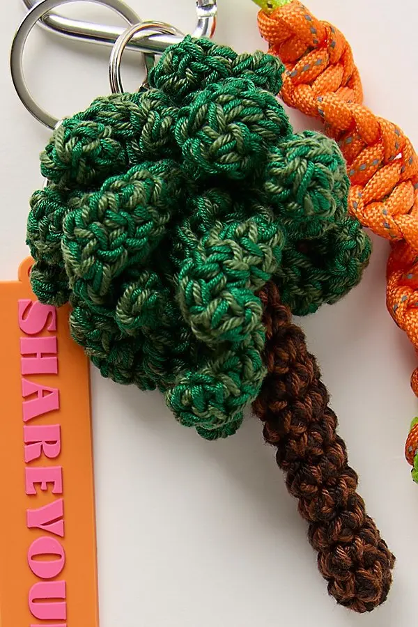 SHAREYOURLUCE Crochet Palm Tree Bag Charm With Carabiner