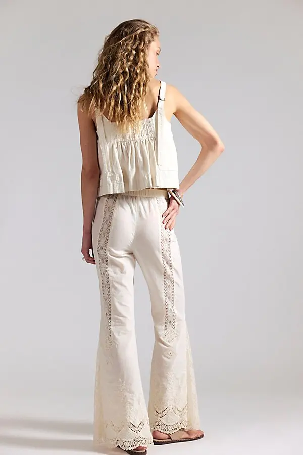 Free People Aliyah Lace Flare Pants