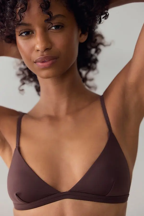 INTIMATELY Charlie Microfiber Triangle Bralette At - Double Espresso