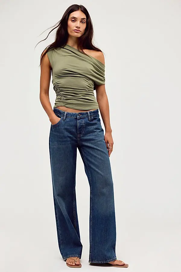 Free People Modern Muse One-shoulder Top - Capulet Olive