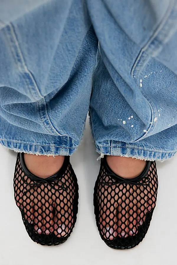 Rebecca Minkoff Rm Mesh Ballet Flats - Black