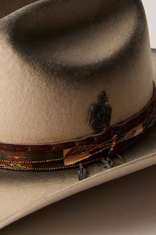 MOSSANT Felted Western Hat With Braided Trim