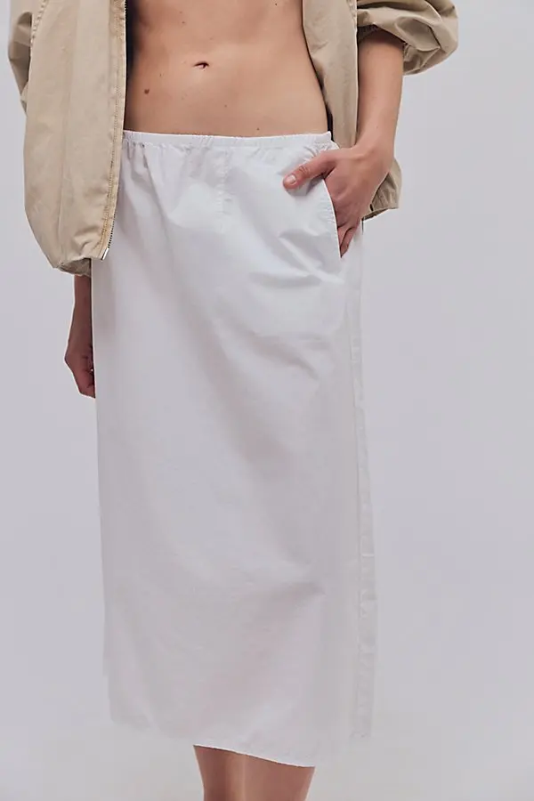 Donni. Poplin Midi Skirt
