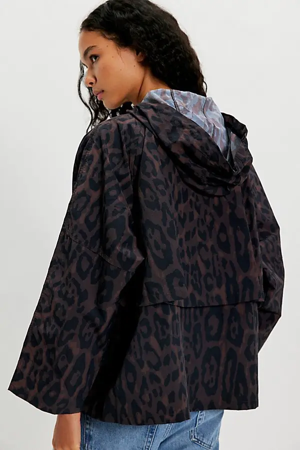Apparis Leopard Print Windbreaker Jacket