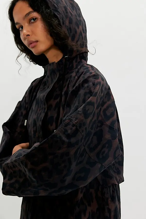 Apparis Leopard Print Windbreaker Jacket