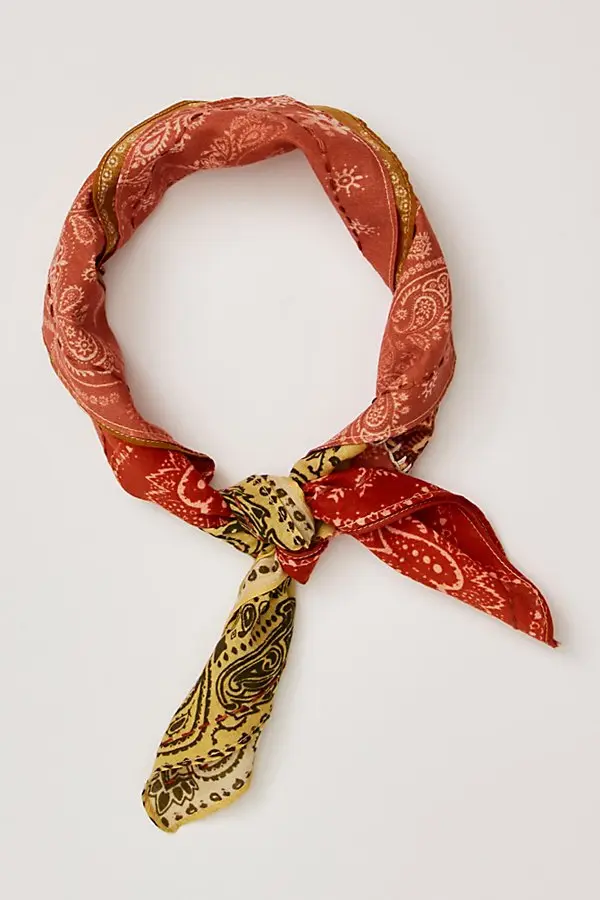Free People Stars Aligned Patchwork Bandana At - Sunset