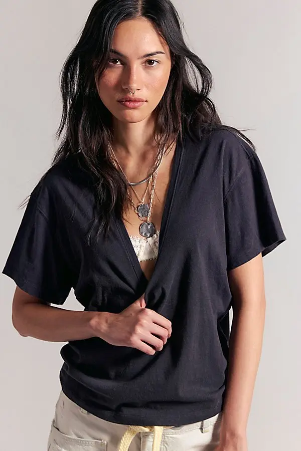 We The Free 3rd Street Relaxed Cotton Tee - Black