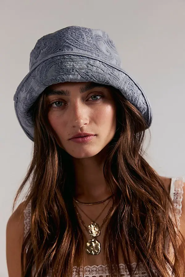 Free People Around Town Embroidered Bucket Hat