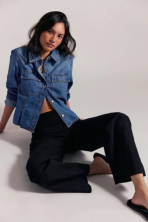 Free People Time Flies Low-rise Trousers - Black