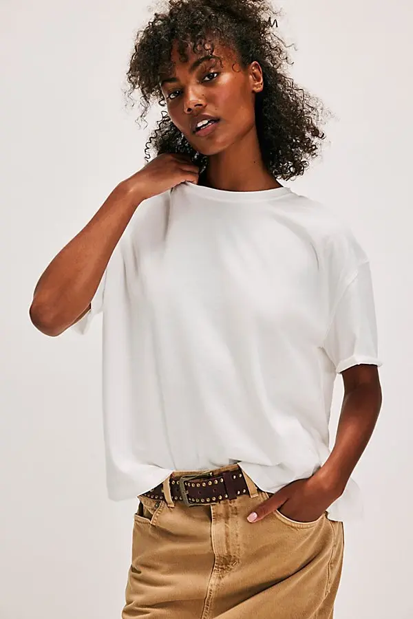 TRICIA FIX Oversized Butterfly Cutout T-shirt - Ivory