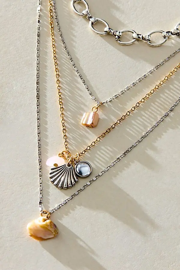 Free People Layered Charm Necklace
