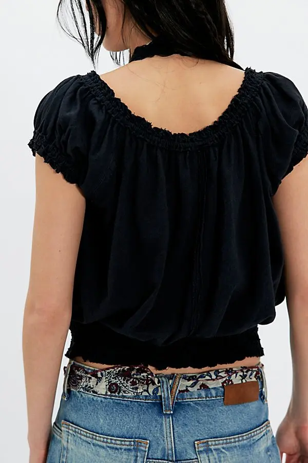 Free People We The Free Belly Blouse - Black