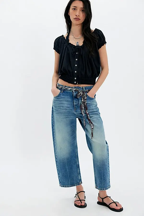 Free People We The Free Belly Blouse - Black