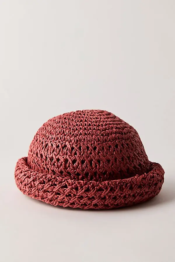Free People Sailor Straw Hat - Red