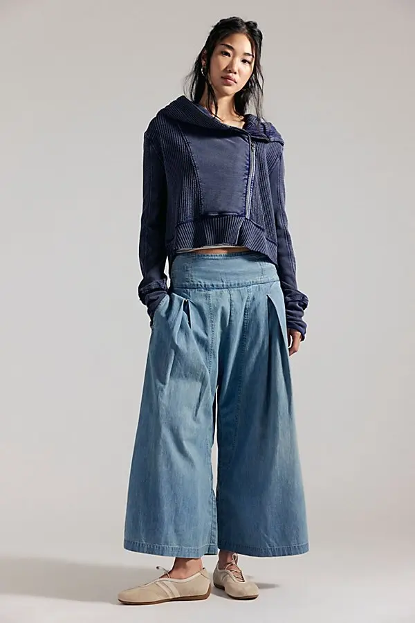 FP ONE Asher Zip-up Hoodie With Waffle Knit Paneling