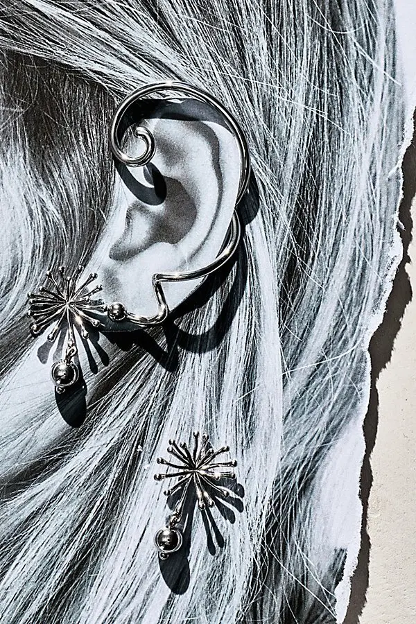 Free People Kolbi Earring + Cuff Set - Silver