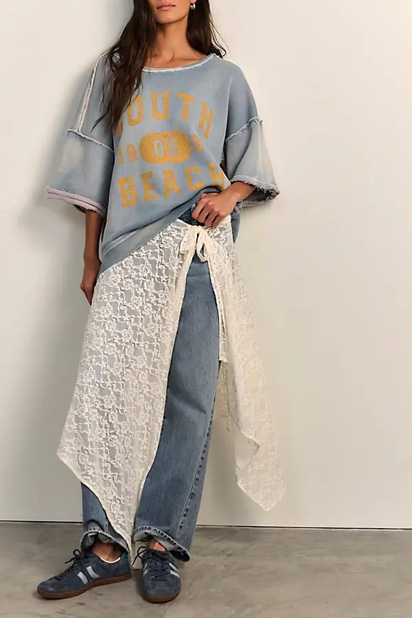 Free People Bali Lace Sarong At - Ivory