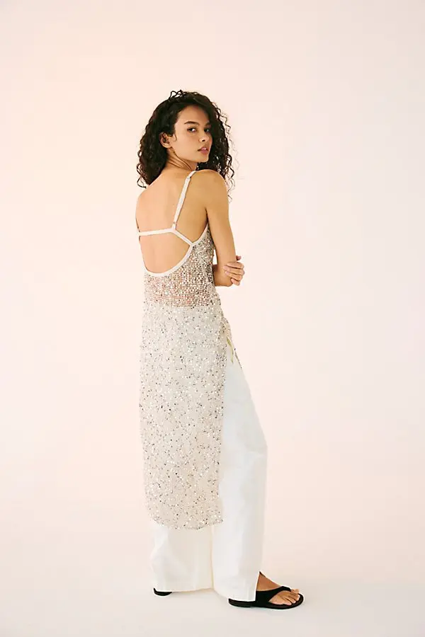 Free People Embellished Maxi Top