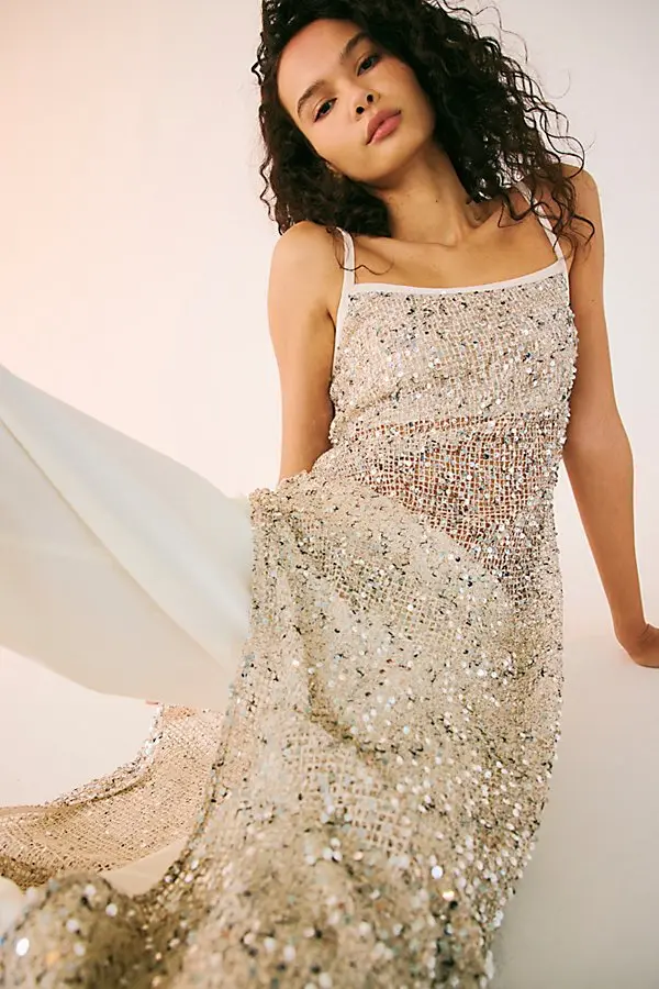Free People Embellished Maxi Top