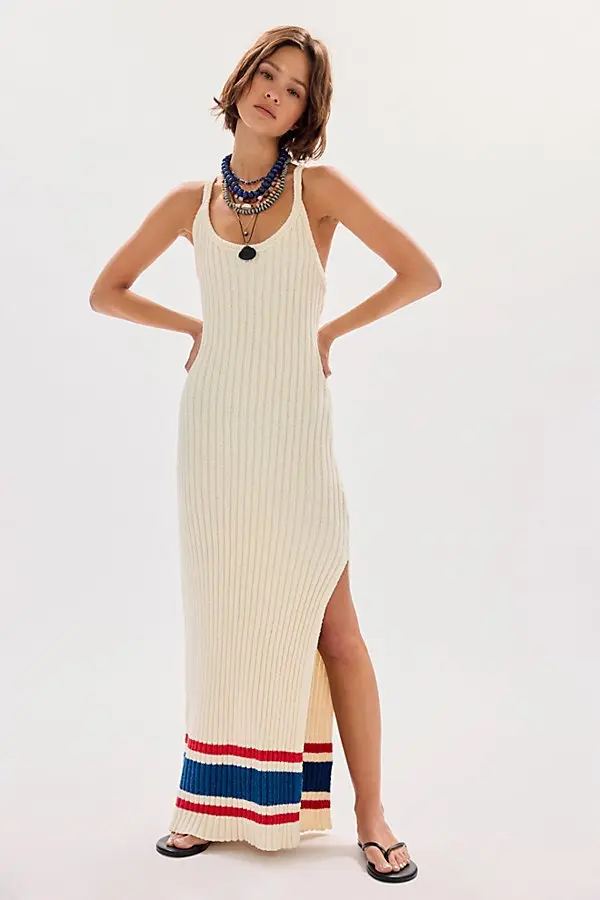 Free People Ribbed Cotton-blend Maxi Dress