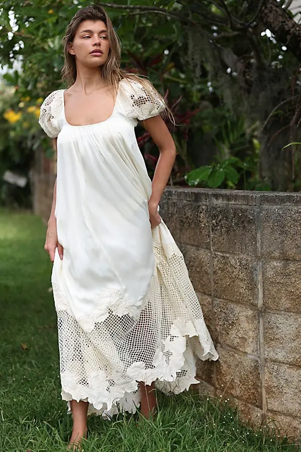 Free People Sun Dialed Embroidered Maxi Dress