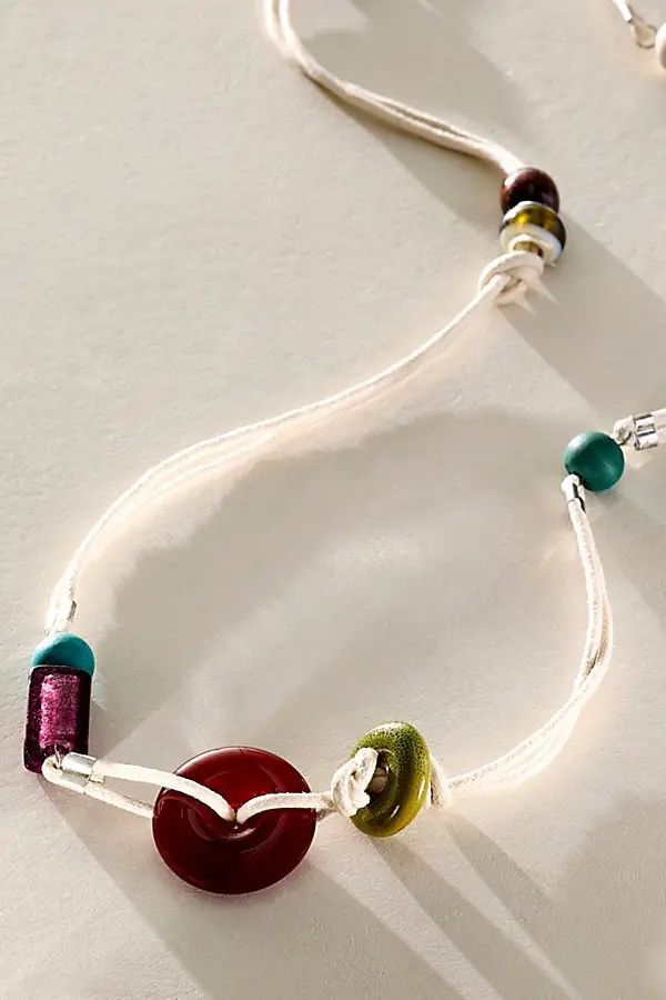 Free People Beaded Cord Belly Chain