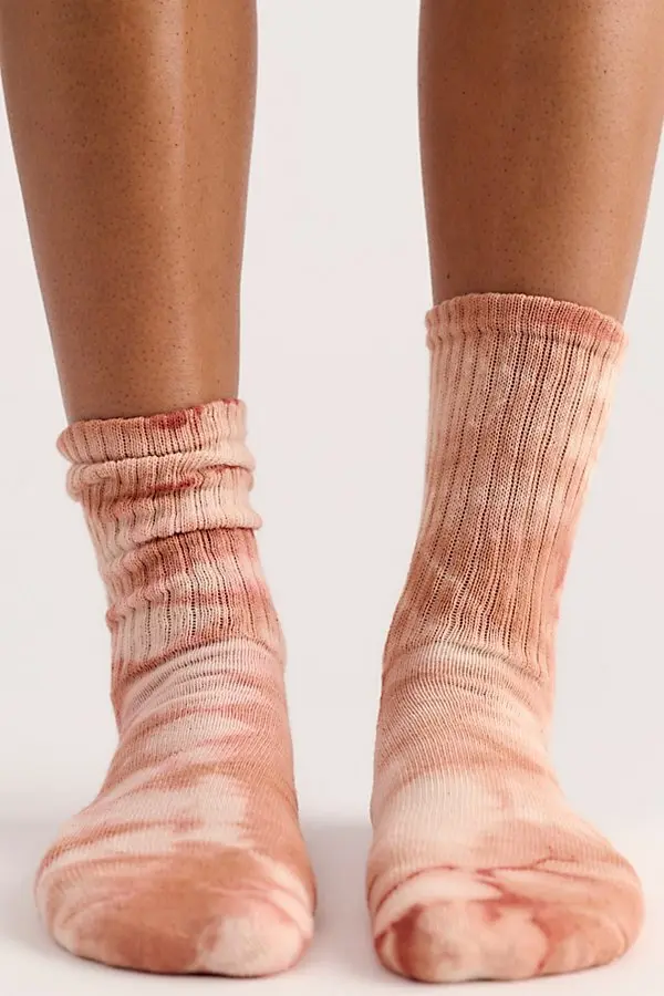 AMERICAN TRENCH Tie-dyed Crew Socks - Orange