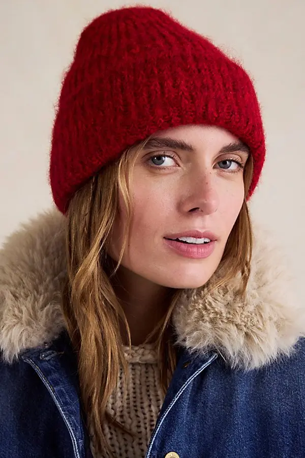 Free People Frostline Beanie - Red
