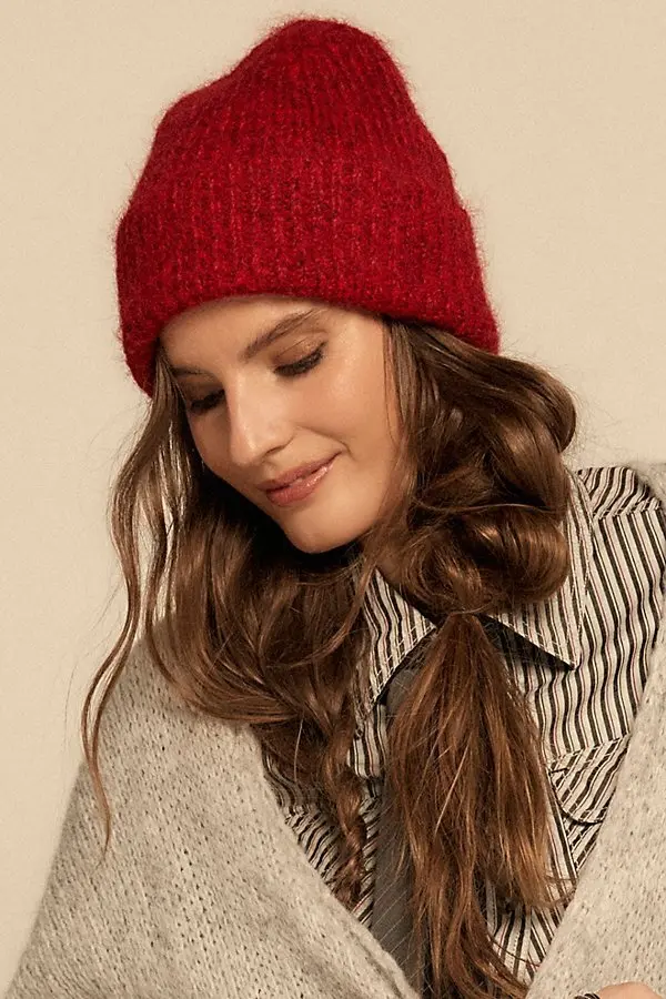 Free People Frostline Beanie - Red