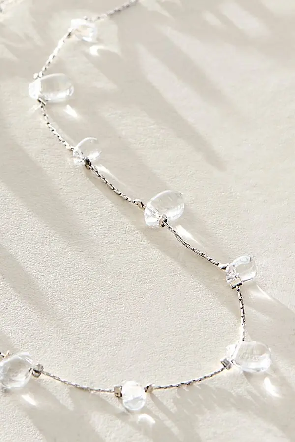 Free People Dewdrop Necklace - Clear