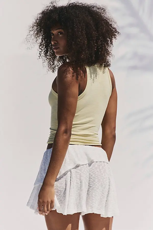 Free People Nico Cotton Foldover Waist Shorts - Ivory