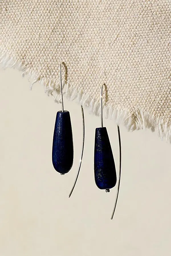 LES BEADS STUDIO Lazuli Drop Earrings